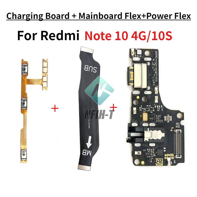 USB Charging Port Flex For Redmi Note 10 Main Board Motherboard ...