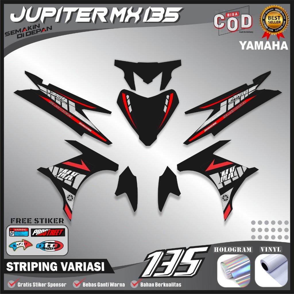 Jupiter Mx 135 Striping Sticker Variations in Hologram Material and ...