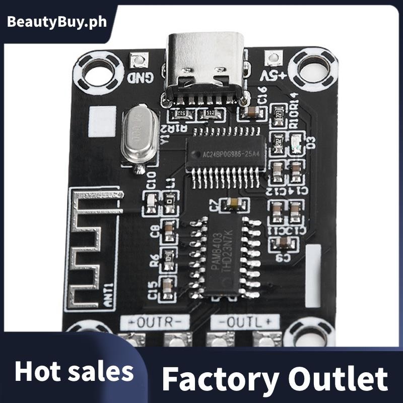 PAM8403 Digital Bluetooth Amplifier Board DC5V Mini Case TYPE-C Powered ...