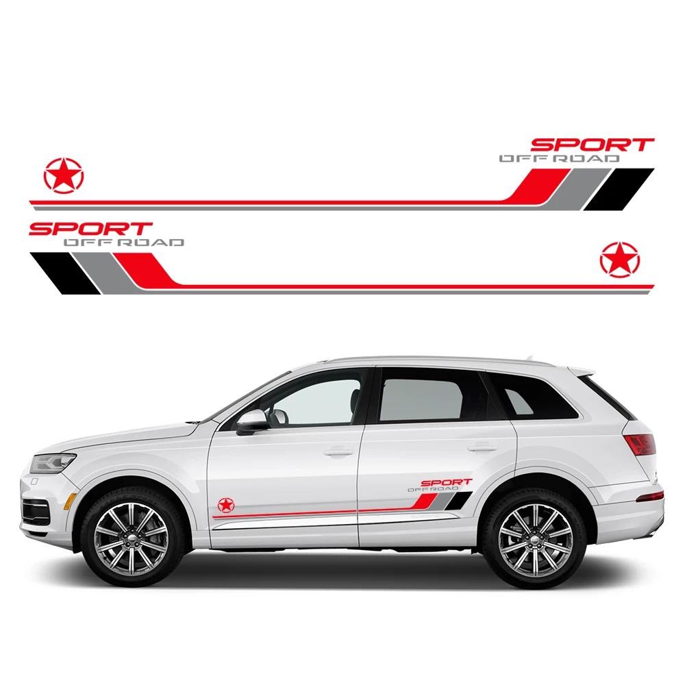 Car Door Sticker Off Road Racing Stripes Graphics Sport Vinyl Decals ...