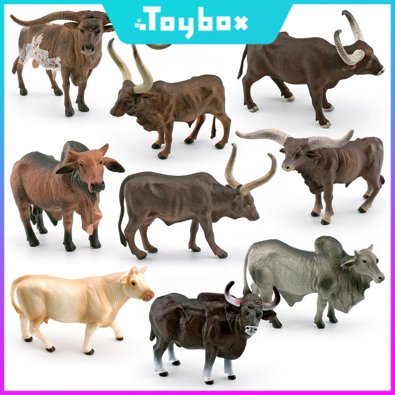 [Animal Model] Educational plastic animal toy buffalo cow model ...