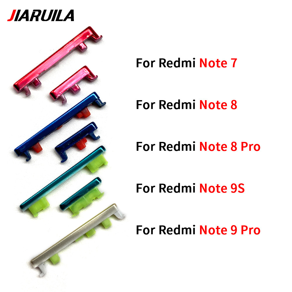 For Xiaomi Redmi Note 7 8 9 Pro 9S 1set Power Button + Volume Control ...