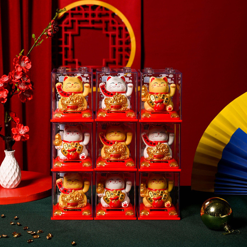 God of Fortune Cat Waving His Hand to Bring More Luck with Transparent ...