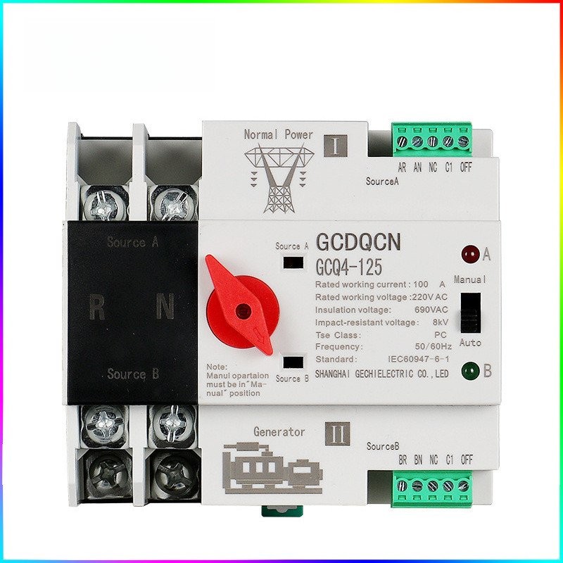 Dual Power Automatic Transfer Switch2P Millisecond Continuous Electric ...