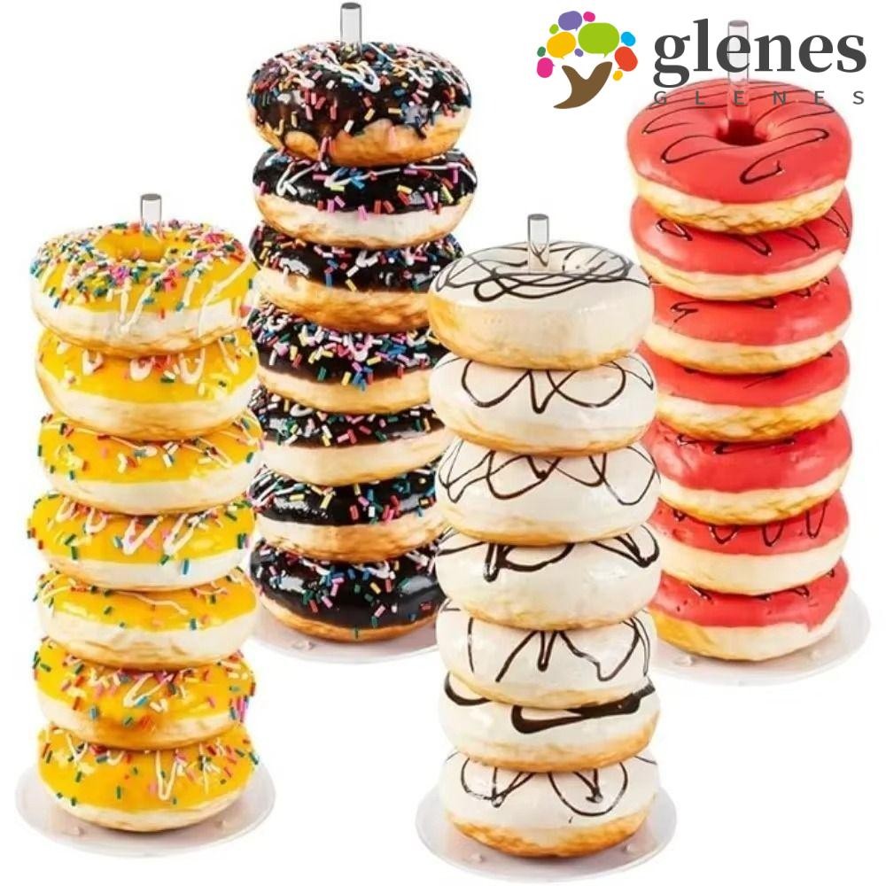 GLENES 5Pcs Donut Stands, Clear Acrylic Doughnut Holder, DIY Wedding ...