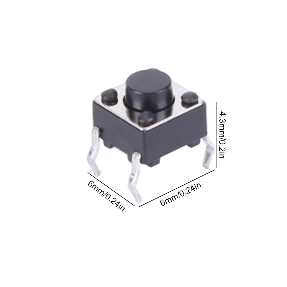 100PCS Tact Switch Push Button Vertical Micro Switch Touch Button ...