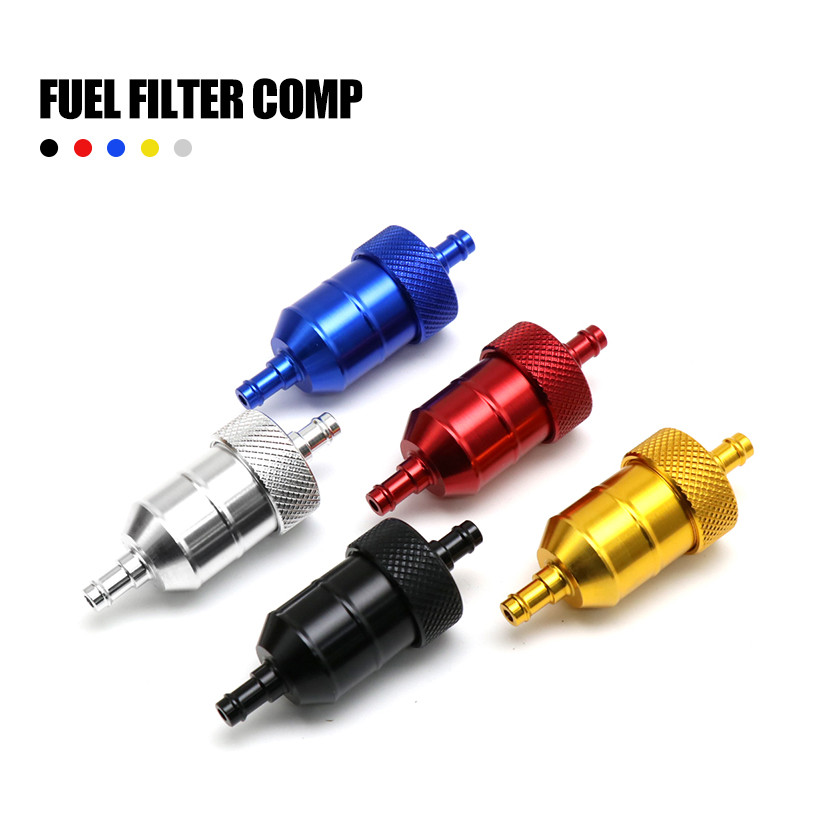 8mm CNC Aluminum Gasoline Cleaner Fuel Filter Motorcycle ATV Quad ...