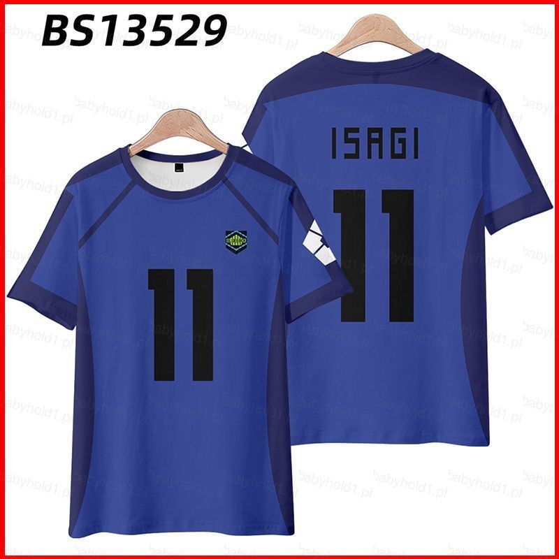 YB Blue Lock Tshirt Anime Cosplay Jersey Tee Short Sleeve Tops Brchirr ...