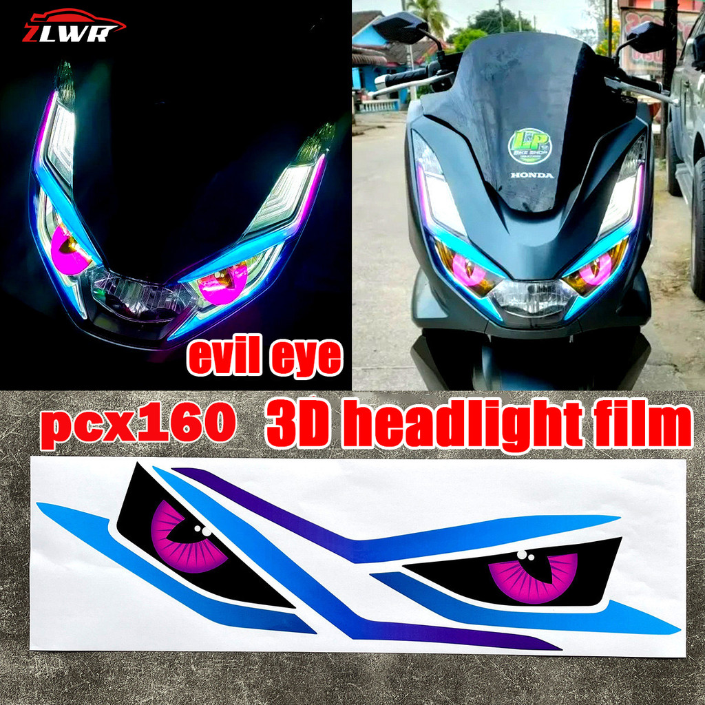 ZLWR honda pcx160 headlight stickers, headlight eyes, light ...