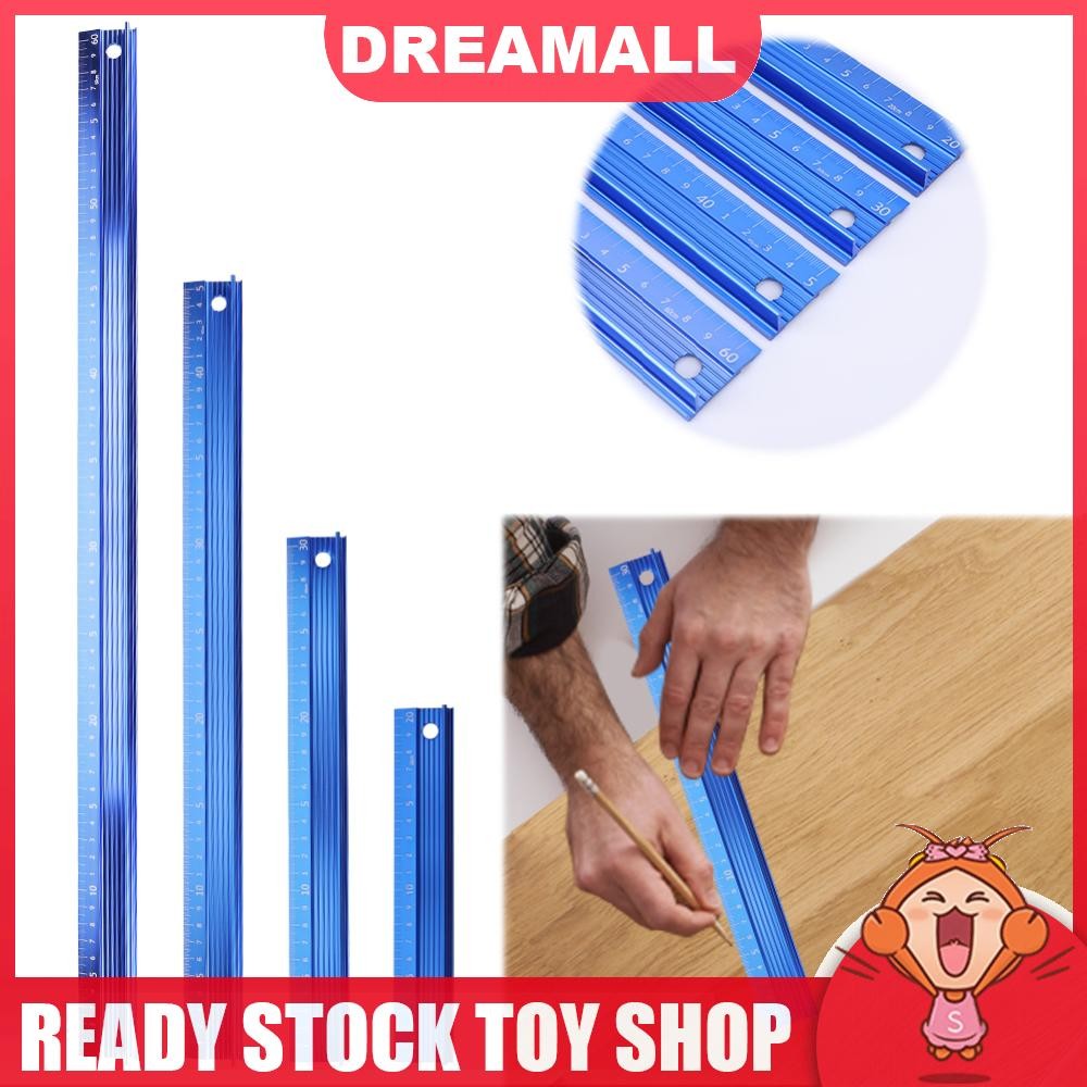 20CM 30CM 45CM 60CM L-Type Cutting Ruler Metal Craft Safety Ruler Anti ...