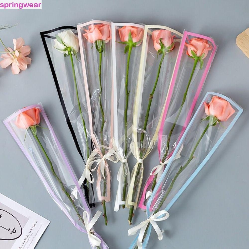 SPRINGWEAR 50PCS Wrapping Paper, Package Supplies Plastic Bag Flower ...