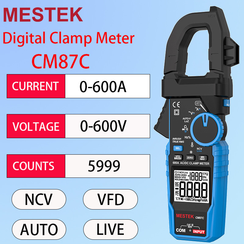 High Precision Automatic Range Clamp Multimeter Multi-Function Handheld ...