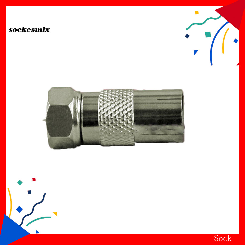 SX Coax Aerial RF Female Socket to F Type Screw Male Plug Adaptor TV ...