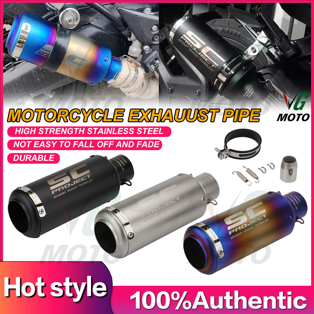 SC Universal project Tailpipe 51mm Motorcycle Tail Pipe Stainless ...