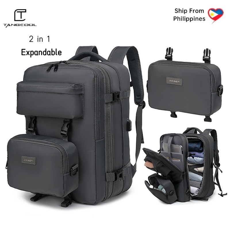 PH available 2 in 1 Travel backpack expandable luggage Backpack fit 16 ...