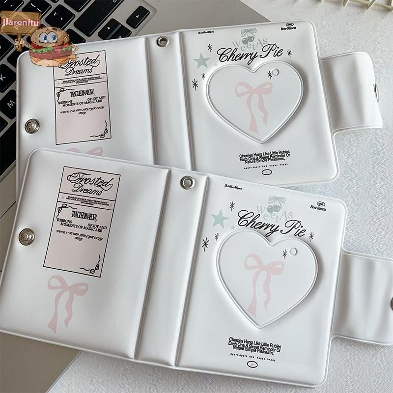 jia Kpop Photocards Binder Sweet Bow Photo Album Mini Photocard Holder ...