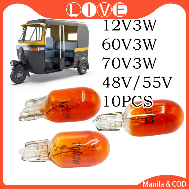 10pc Ebike Motorcycle Peanut Bulb 12v 48v 55v 60v 70v | Shopee Philippines