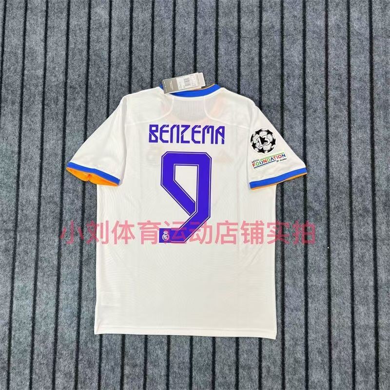 Retro Edition 2021/2022 Real Madrid Home Shirt Football Jersey #9 ...