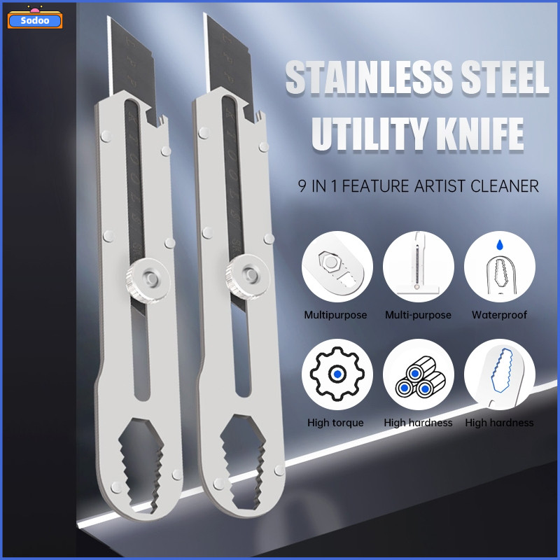 【⚡SD】Stainless Steel Art Cutter 9-in-1 Wrench Graduated Scale Art ...