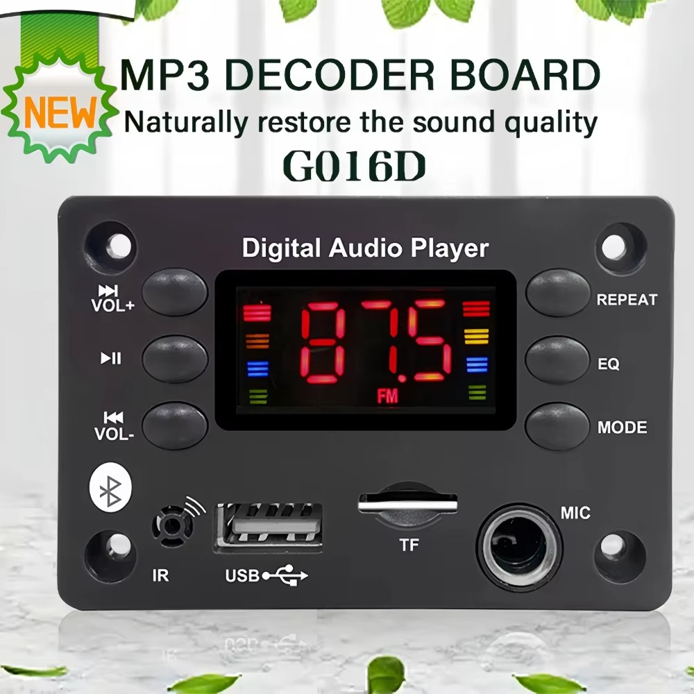 Bluetooth 5.0 DC 12V MP3 Decoder Board Wireless Car MP3 Player USB ...