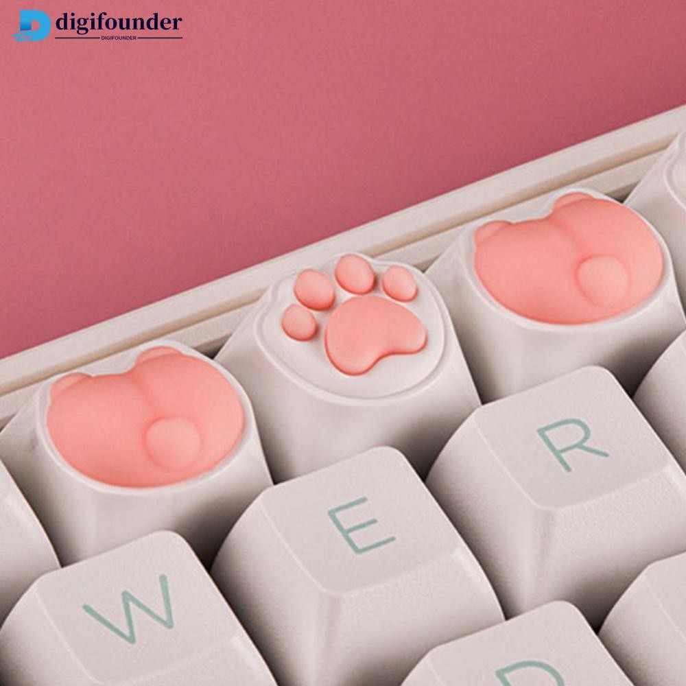 DIGIFOUNDER 4Pcs 3D Cute Soft Cartoon Keycaps Replace for Cherry MX ...