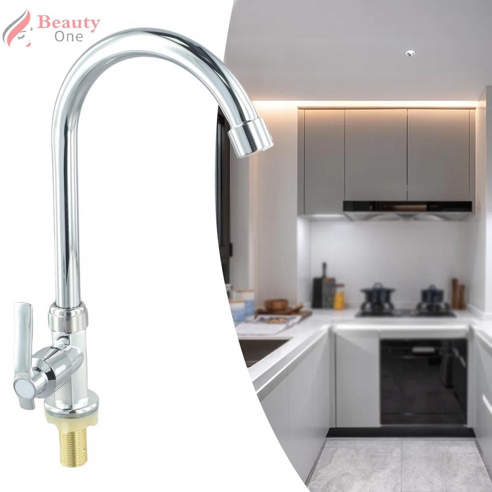Modern Kitchen Sink Faucet with Single Lever Control Sleek Design Cold ...