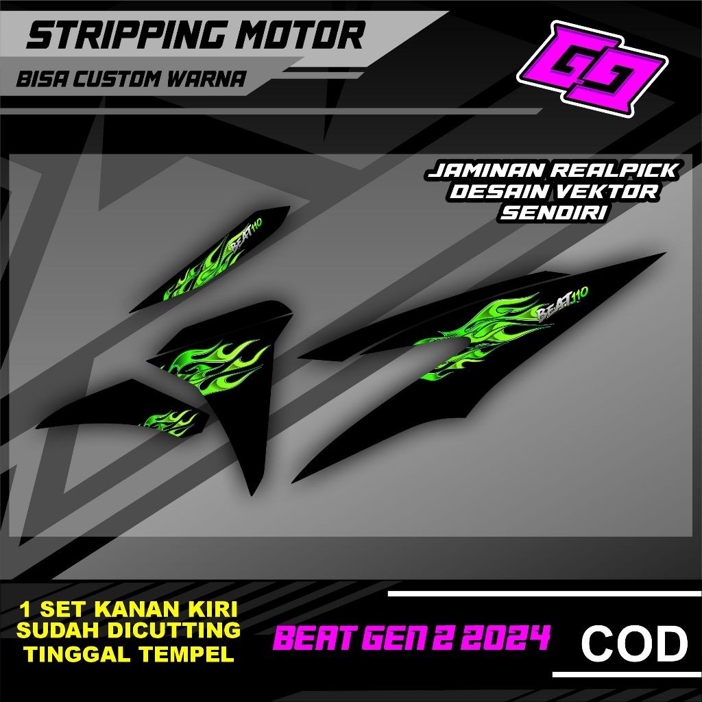 Simple STRIPPING HONDA BEAT DELUXE 2024 BEAT GEN 2 2024 LIVERY FIRE ...