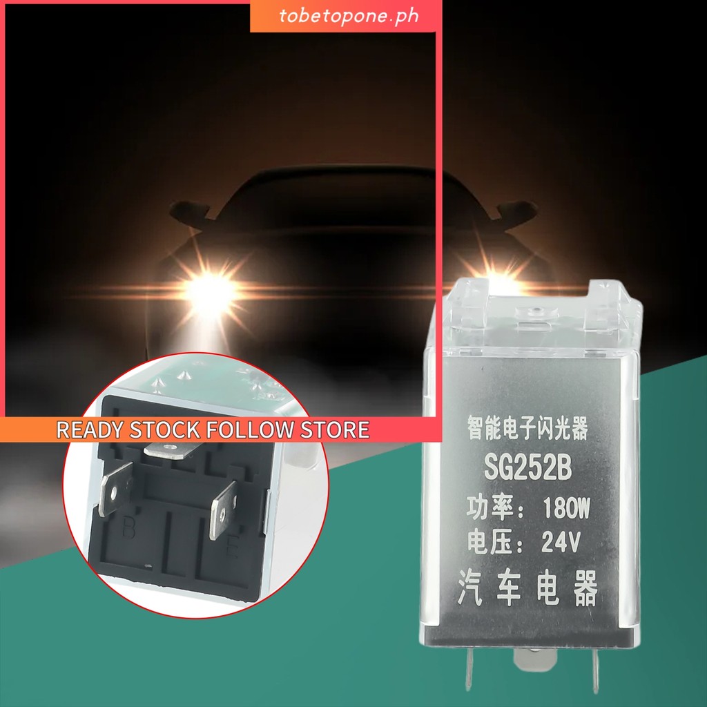 TBTOPONE ️ 24V 3Pin Car LED Light Flasher Relay Turn Signal Rate ...