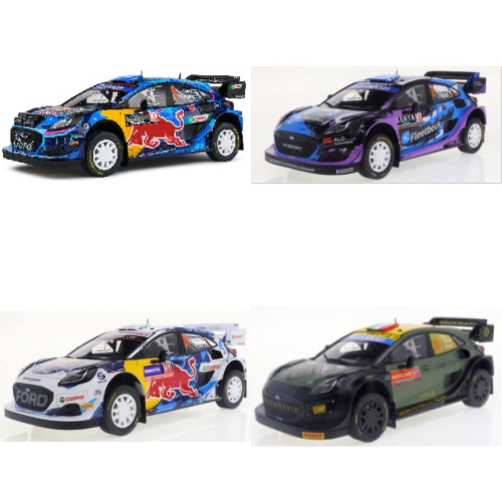 Solido 1: 18 FORD FORD PUMA RALLY RALLY Red Bull RALLY Car Alloy Car ...