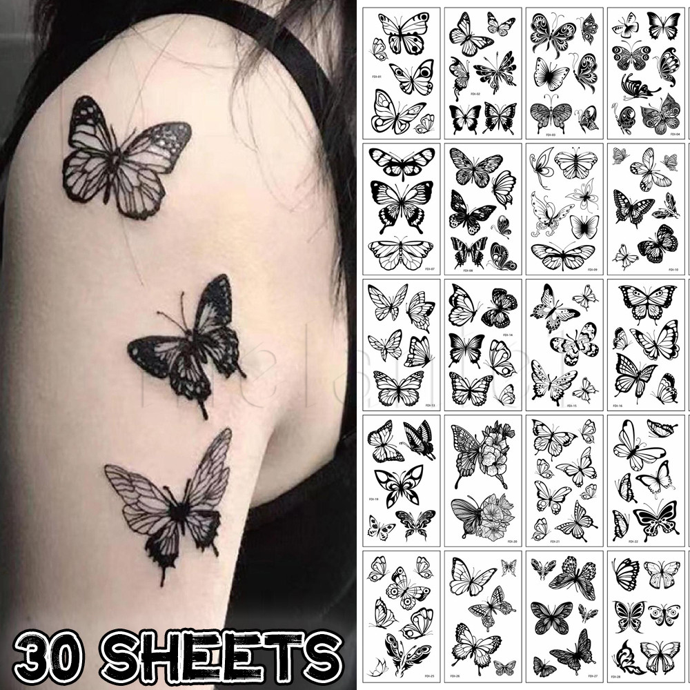 Body Art Tattoos Decoration - Waterproof, Temporary, Disposable - 30 ...
