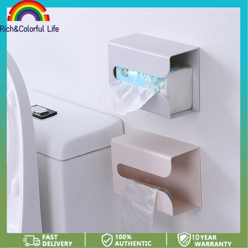 Tissue Rack Without Punching Wall-Mounted Tissue Box Paste-Type Tissue ...