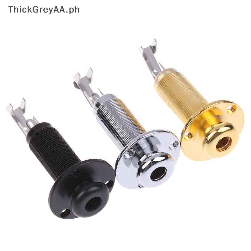 ThickGreyAA Acoustic Electric Guitar Stereo End Pin Jacks Socket Plug 6 ...