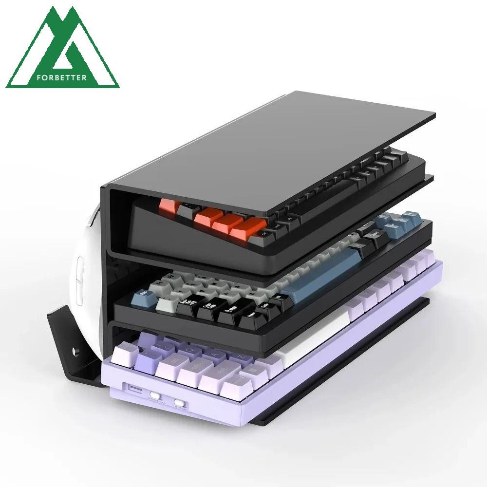 FORBETTER Keyboard Plate Display Stand, 3 Tiers Clear Game Mouse ...
