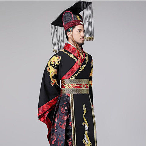 Qin Dynasty Emperor Costume Ancient Performance Costume Drama Costume ...
