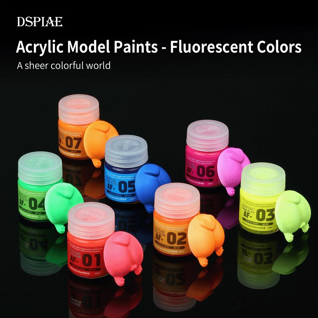 DSPIAE Acrylic Model Paints Fluorescent Colors Gundam Model Making ...