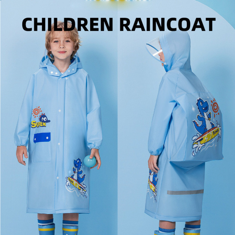 Kids Raincoat Waterproof Extendable Student Backpack Night Eeflective ...
