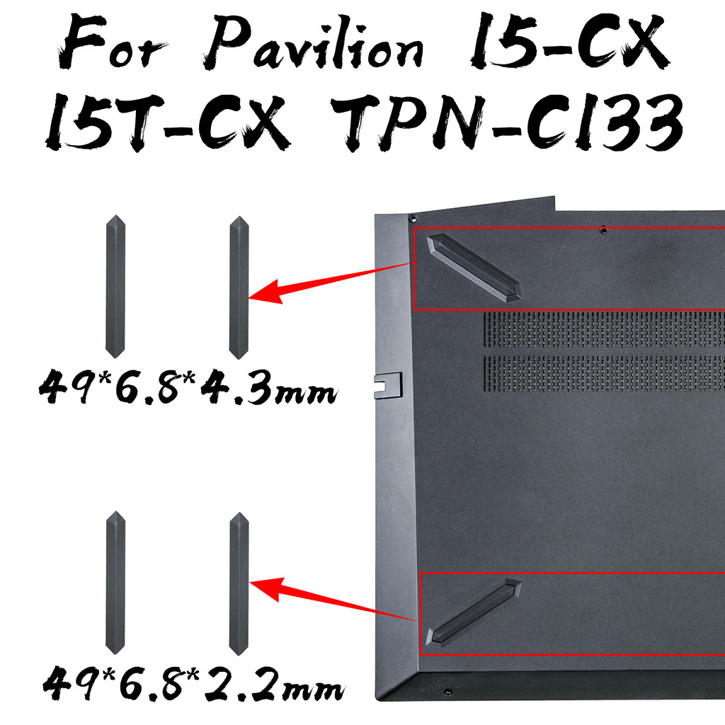 Rubber feet For HP Pavilion 15-cx Series 15t-cx TPN-C133 Green/Black ...