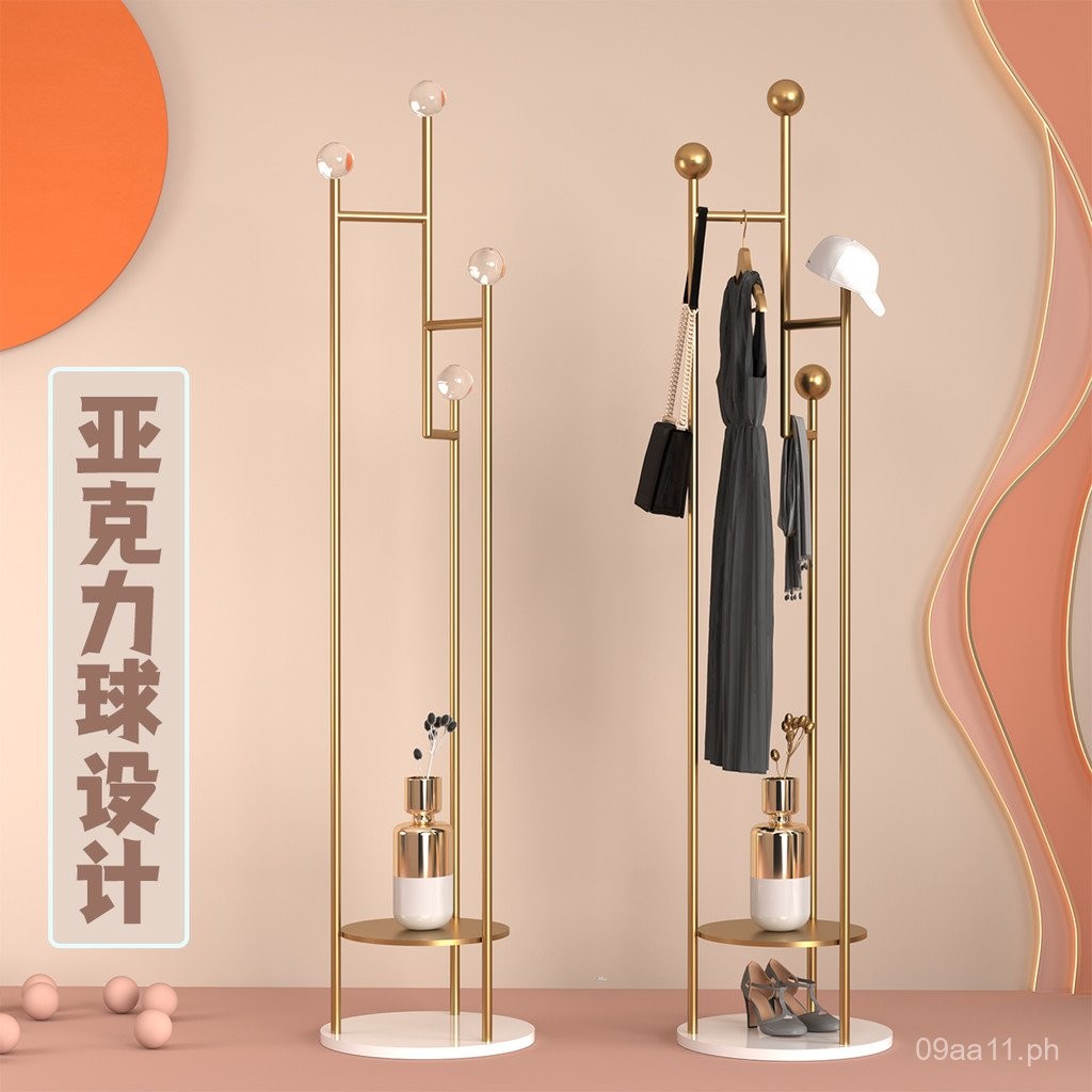Light Luxury Home Coat Rack Floor Clothes Rack Bedroom Corner Indoor ...