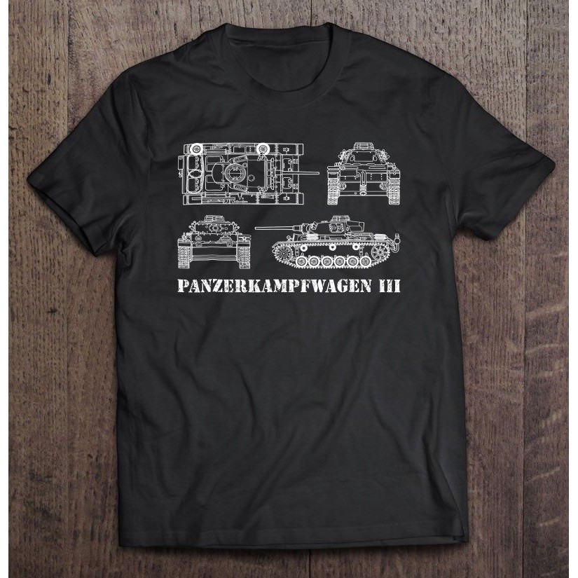 Panzer Iii Tank Tshirt Gift German Blueprint Ww2 Ver2 Blank Shirts For ...