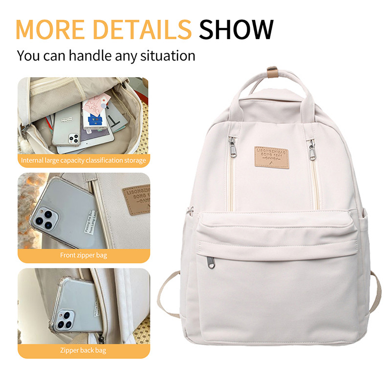 Fashion Backpack Student School Bag Simple Backpack | Shopee Philippines
