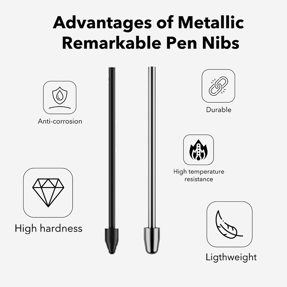 Metal Plastic Nibs with Clip Stylus Tips for Samsung Tab S22/S23/S24 ...