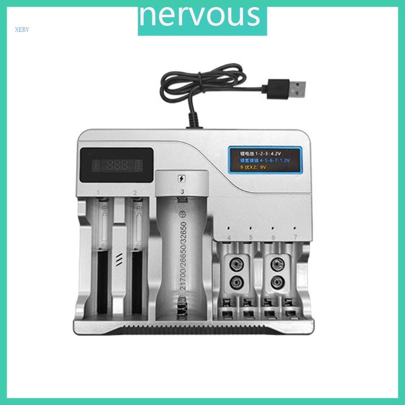 NERV 3 7V Lithium Charger For 18650 26650 16340 Rechargeable AA ...