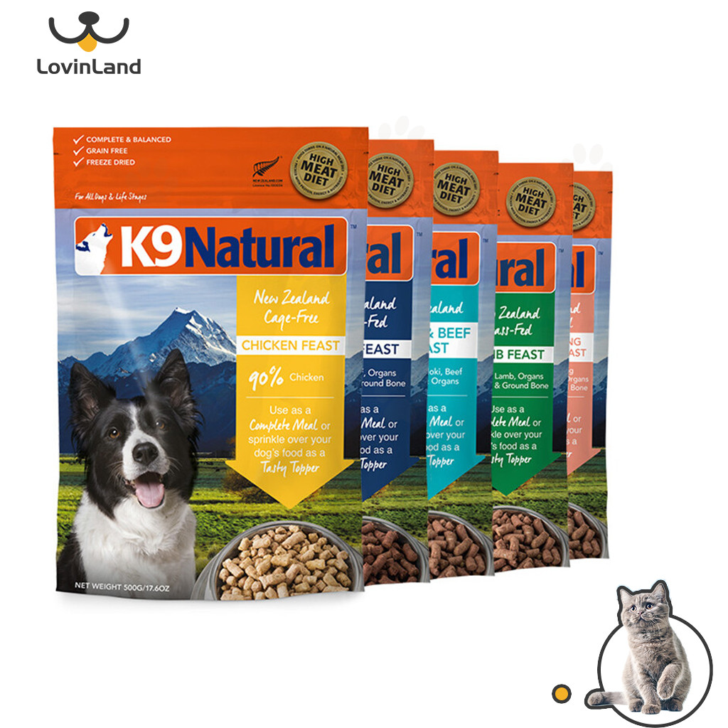 K9 Natural 500g Dog Dry Food Grain Free High Protein Shiny Coat Help Brain and Eye Development ...