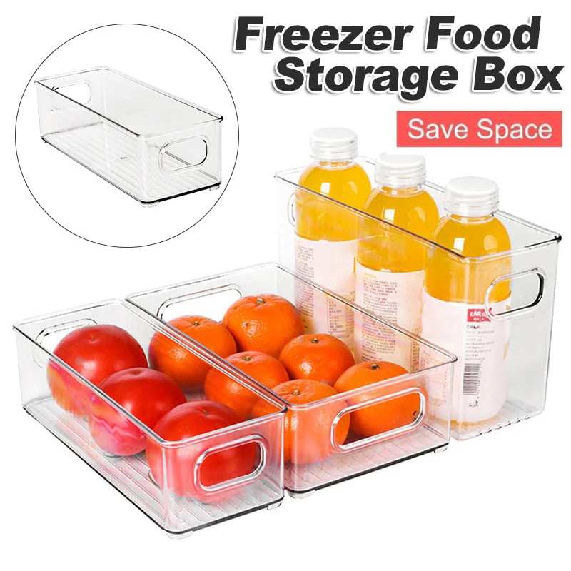 Drawer Style Food Storage Box with Handle - Stackable Refrigerator ...