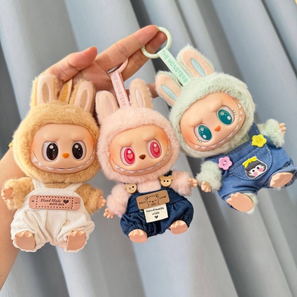 One Second Generation labubu Doll Clothes Pendant labubu Overalls Vinyl ...