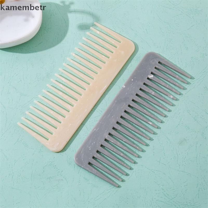 ka Marble Wide Tooth Comb Home Massage Comb Dry And Wet Flat Hair Perm ...