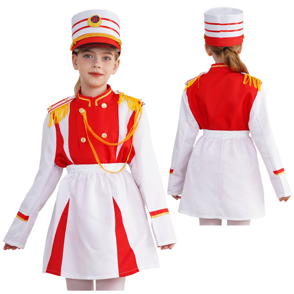 Moily Girl Drum Trumpet Team Costume Marching Band Costume Top with ...