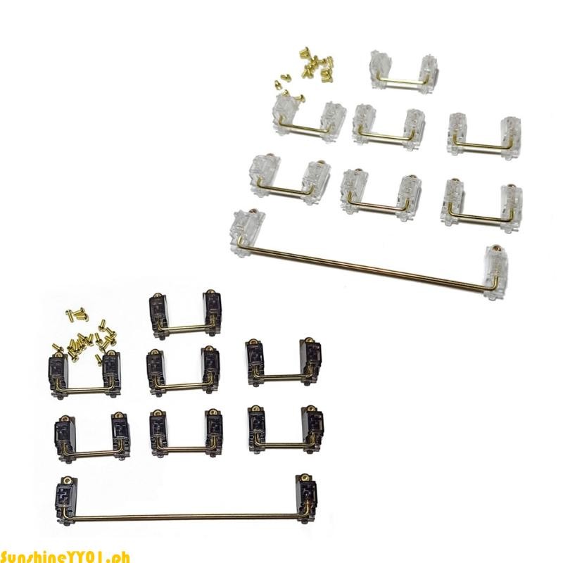 SUN Custom Mechanical Keyboard MX V2 Stabilizer Transparent Gold Plated ...