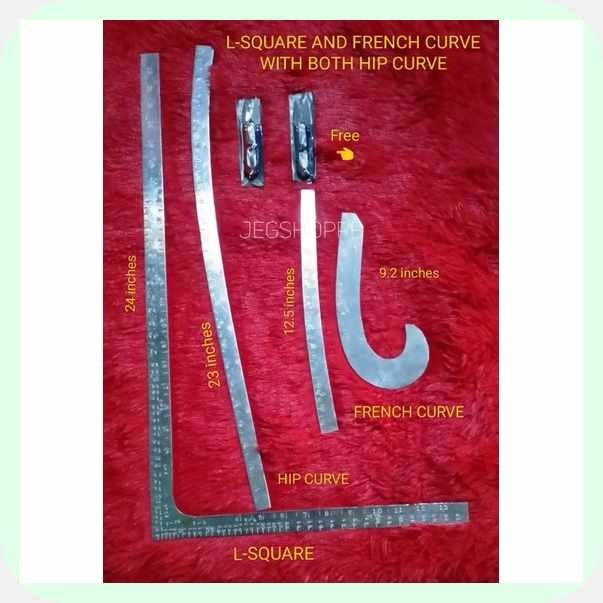 L-SQUARE@nG$FRENCH}O[CURVE`P;WITH&HIP&CURVE&RULER&FOR&SEWING/TAILORING ...
