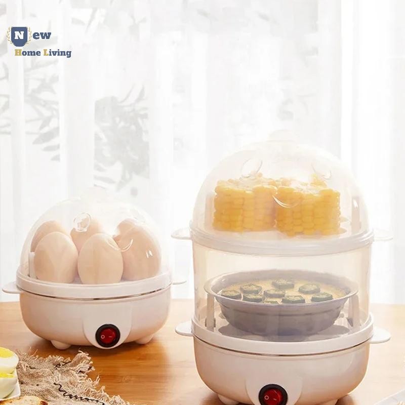 NHL> 220V al Electric Egg Boiler Double Layers Egg Cooker Mini Steamer ...